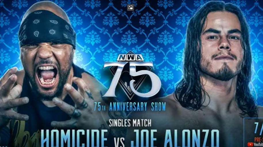 Homicide vs. Joe Alonzo, Zyon vs. Jordan Clearwater Added To NWA 75 ...