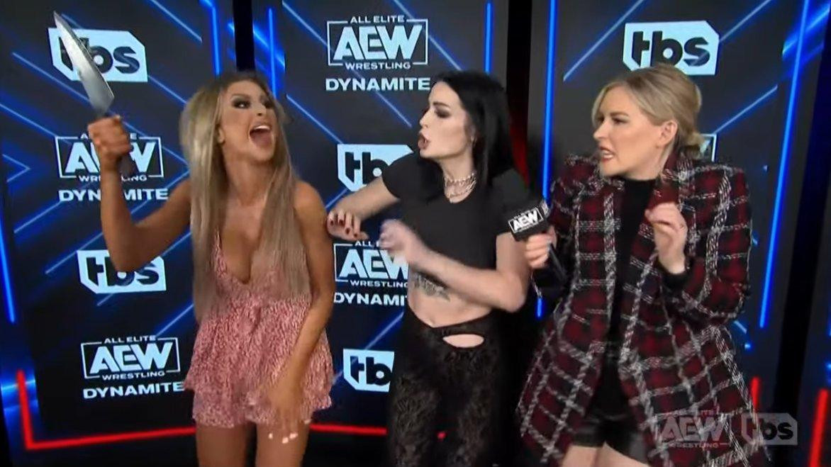 Harley Cameron Aligns With Saraya Adam Copeland Attacks Christian Cage Aew Fight Size