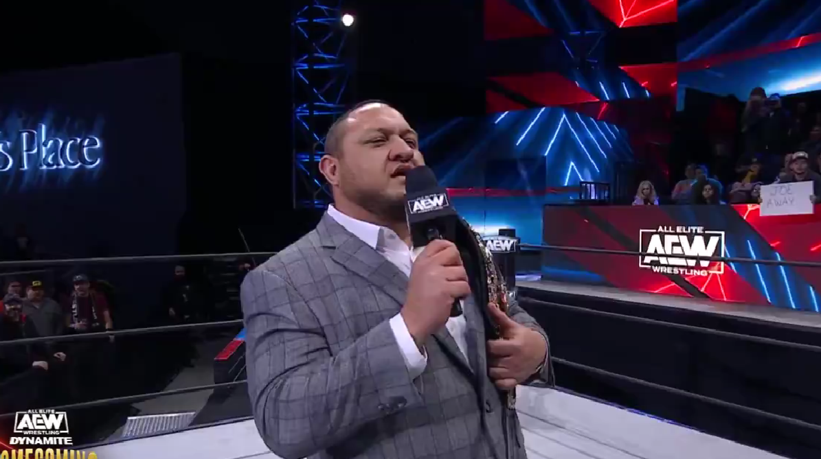 Samoa Joe Confronted By Hangman Page Swerve Strickland And Hook On 1